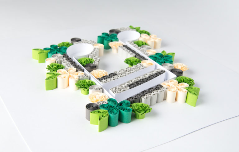 Green Musical Note Quilling Wall Art - Paper Paradise