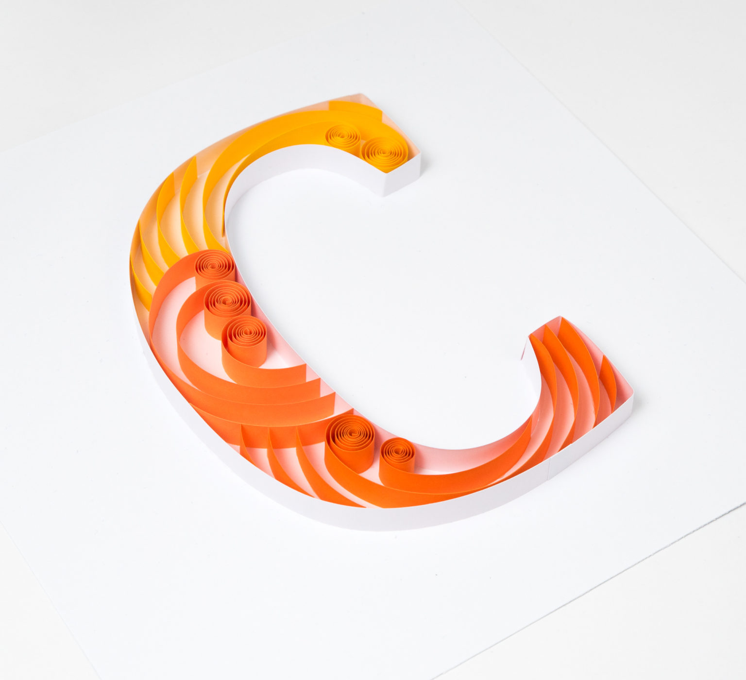 Unique Paper Monogram - Quilling Letter “C” - Paper Paradise