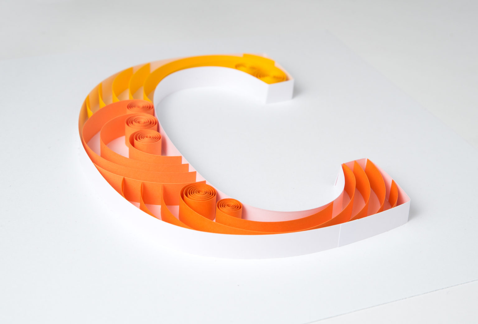 Unique Paper Monogram - Quilling Letter “C” - Paper Paradise