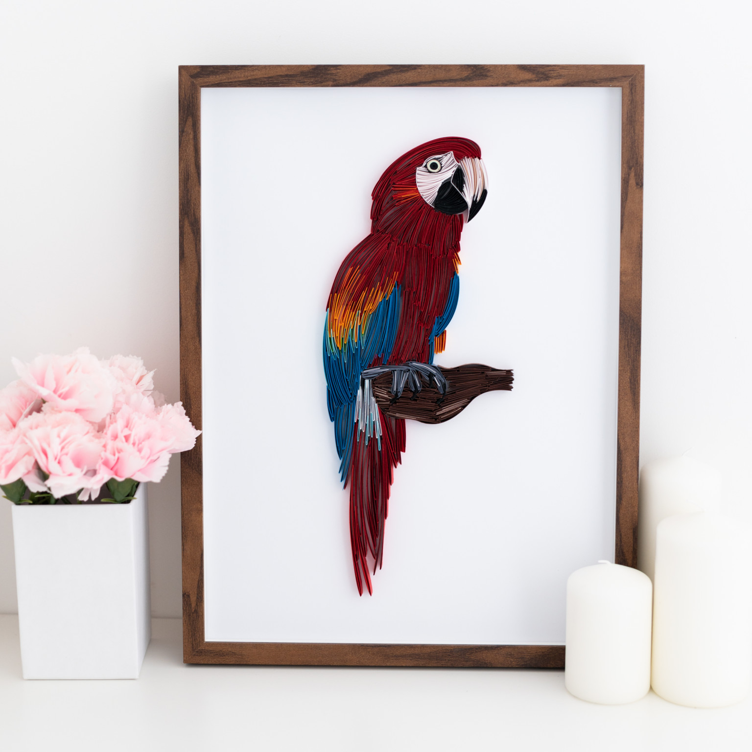 Paper Macaw Parrot - Unique Animal Wall Art - Paper Paradise